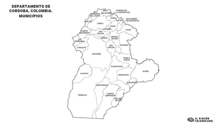 Mapas del Departamento de Córdoba - Revista El Rincón Colombiano